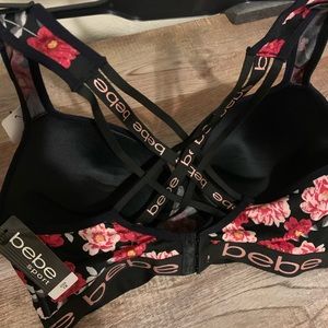 bebe | Intimates & Sleepwear | Nwt Bebe Floral Sport Bra | Poshmark